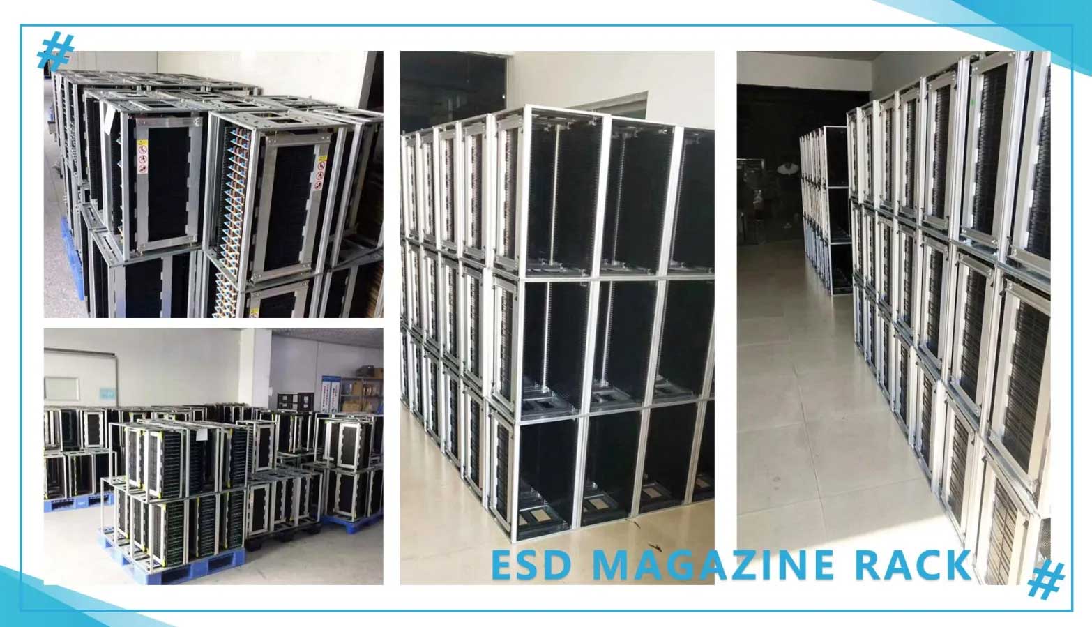 Giá để PCB Magazine SMT ESD chống tĩnh điện 460 * 400 * 563mm - TTIC